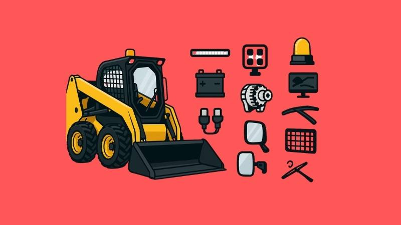 Skid Steer Lighting, Electrical, and Visibility Upgrades